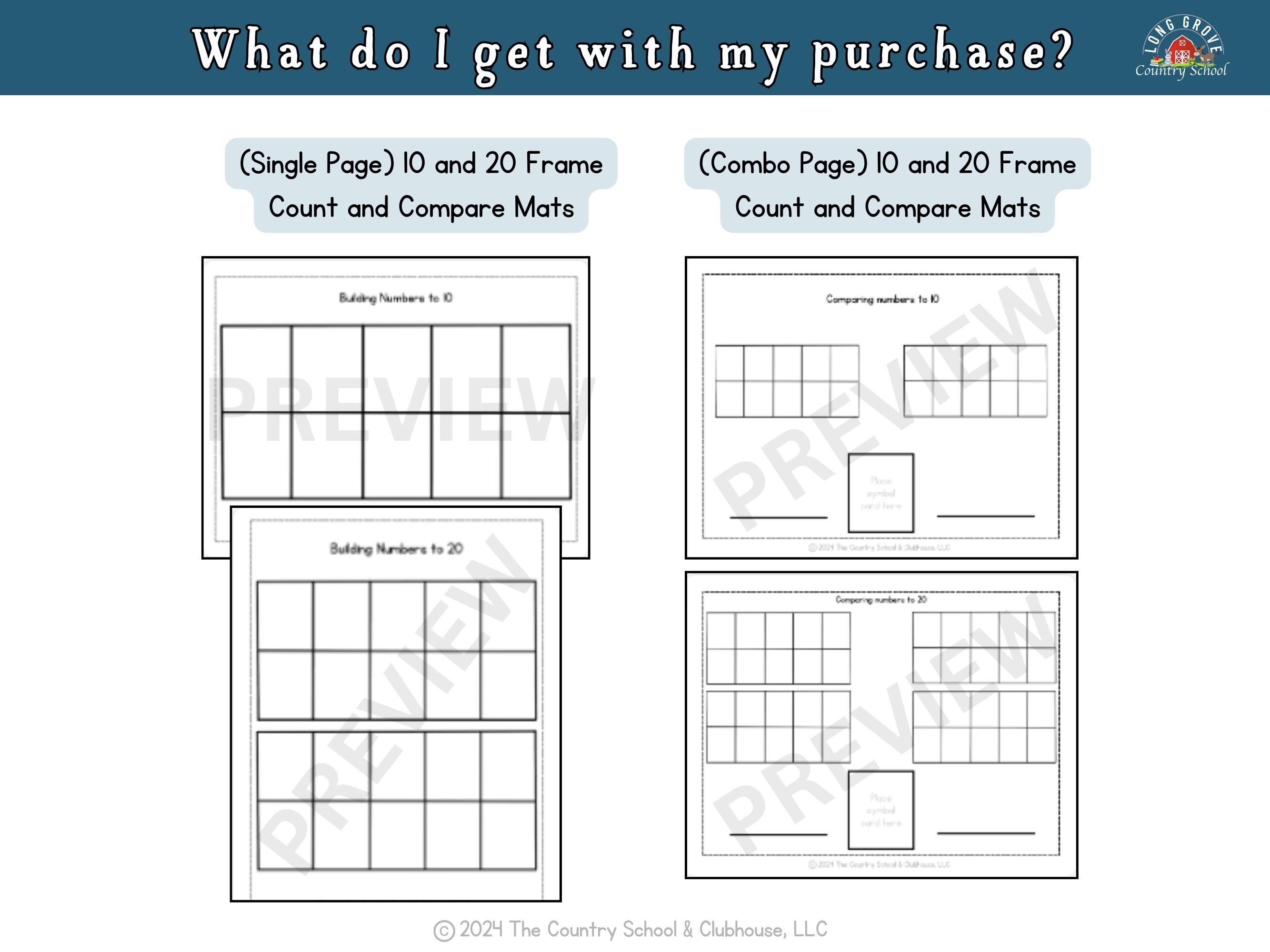 Count and Compare Numbers 1-20 | Number Value Counting Games | Greater ...
