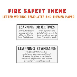 Firefighter Theme Writing Paper | Fire Safety Week | Friendly Letter ...