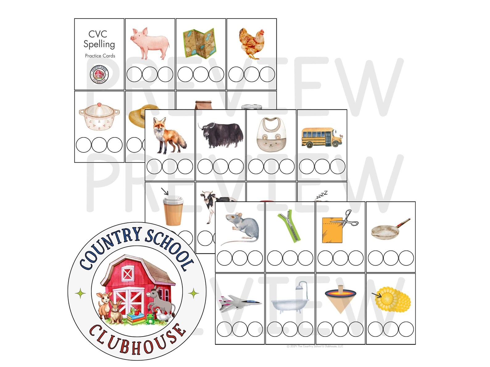 CVC Spelling Flashcards | Orton Gillingham Phonics | Homeschool ...