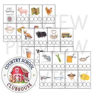 CVC Spelling Flashcards | Orton Gillingham Phonics | Homeschool ...