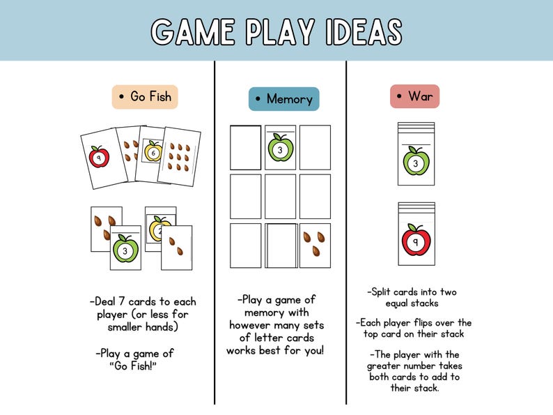 Number Counting Clip Cards 1-10 | Apple Theme | Math Number Match Game ...