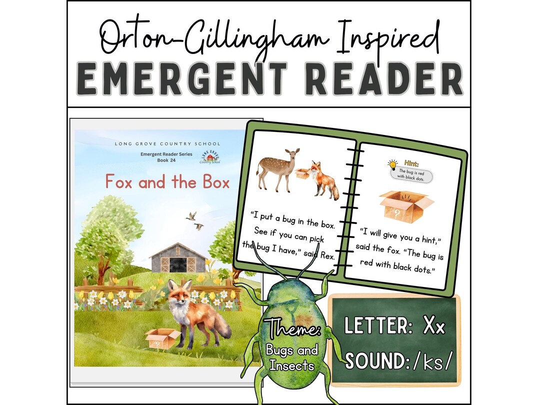 Bugs and Insects Theme Emergent Reader Book | Letter X | Orton ...