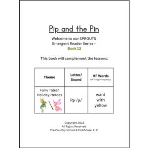 Fairy Tales Theme Emergent Reader Book | Letter P | Orton Gillingham ...