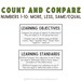 Pre-k Count and Compare Numbers 1-10 | Number Value Counting Games ...