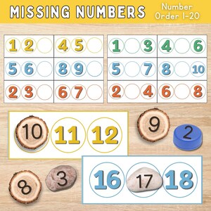 Missing Numbers 1-20 Counting, Number Order Preschool, Pre-k ...