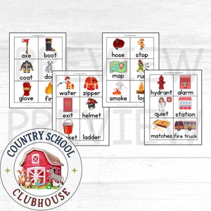 Syllable Counting Cards | Fire Safety Week | Firefighter Theme ...