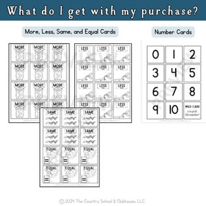 Pre-k Count and Compare Numbers 1-10 | Number Value Counting Games ...