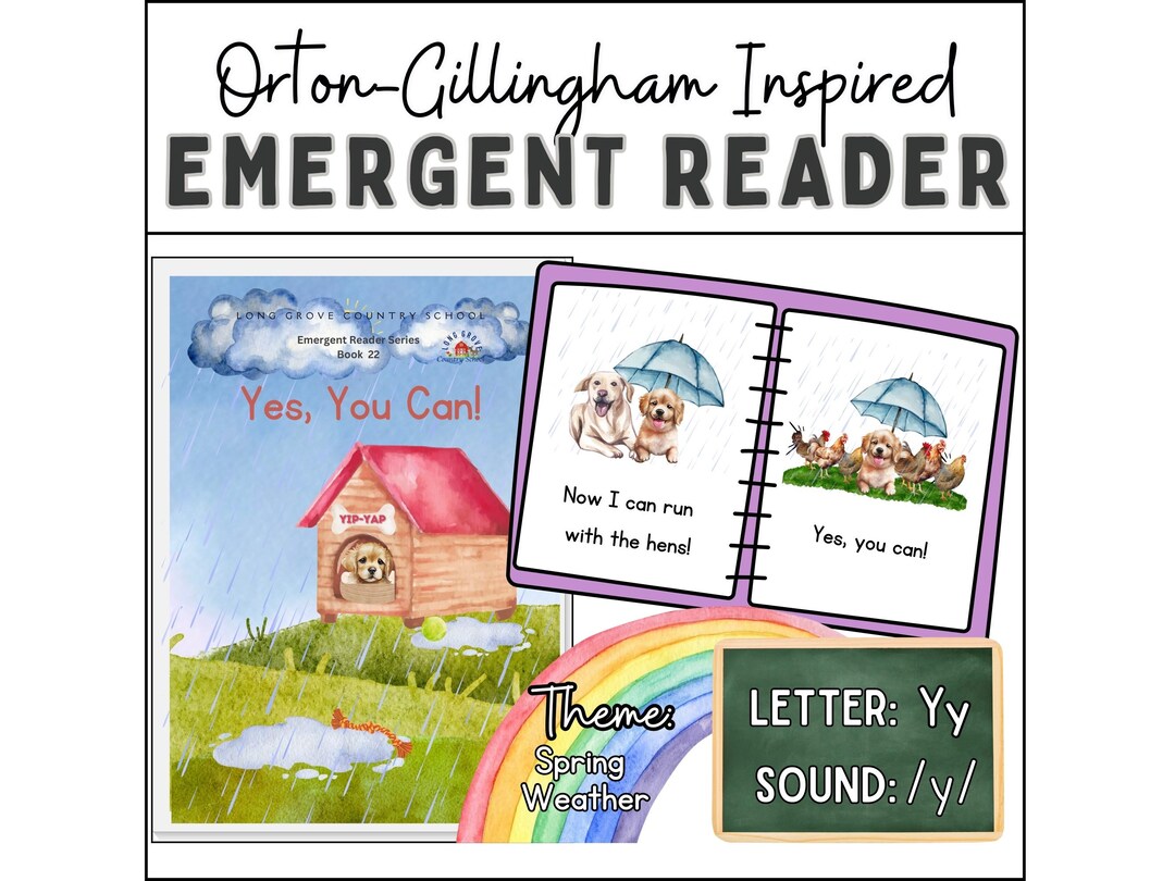 Spring Weather Theme Emergent Reader Book | Letter Y | Orton Gillingham ...