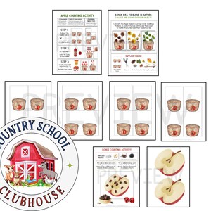 Apple Theme Math BUNDLE | Number Counting 1-20 | Hands-on Math Games ...