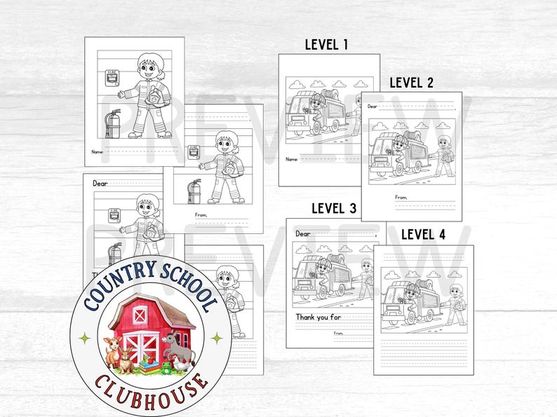 Firefighter Theme Writing Paper | Fire Safety Week | Friendly Letter ...