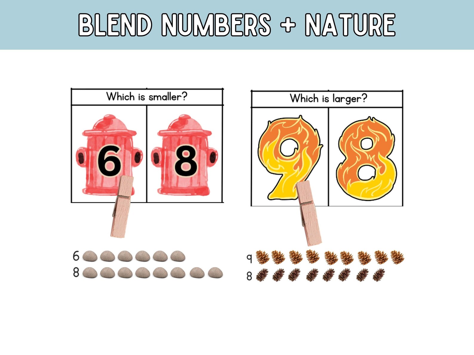 Comparing Numbers Clip Cards | Greater Than, Less Than, Equal to ...