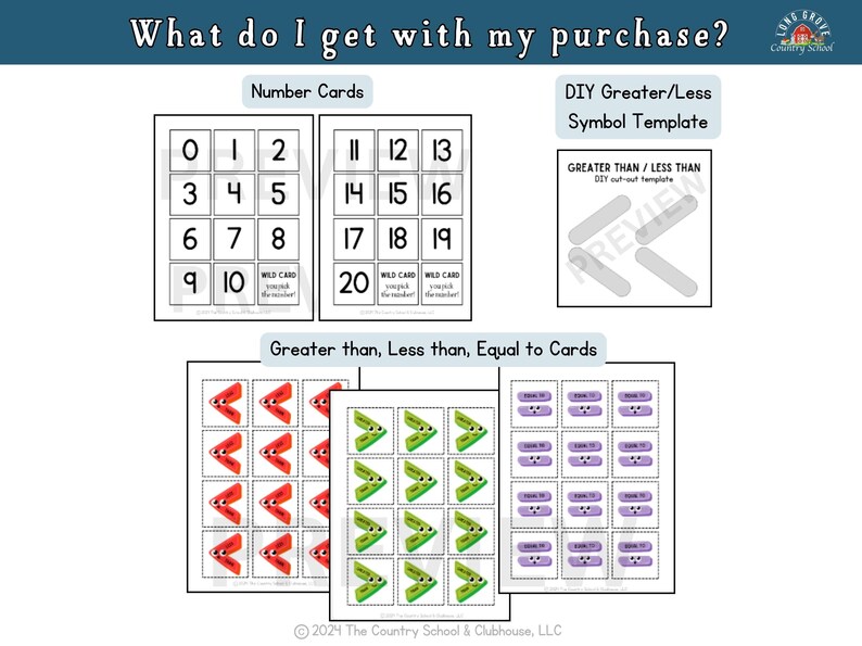 Counting, Comparing Ten Frame Numbers 1-20 BUNDLE | Nature-based Math ...