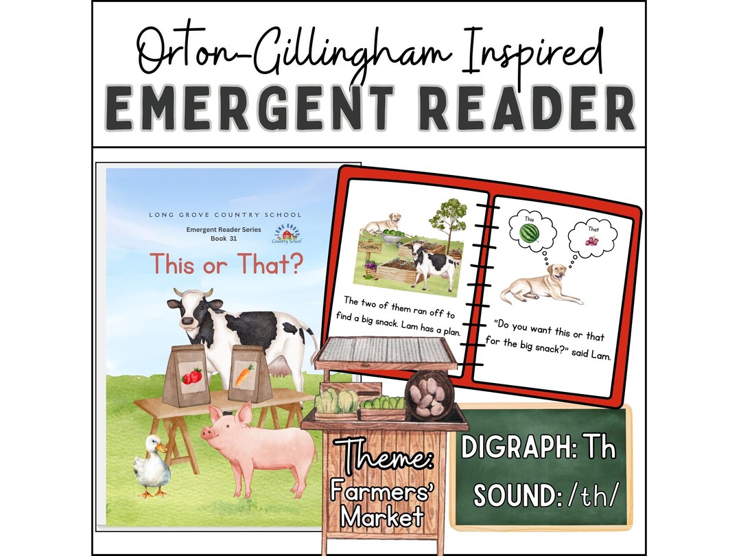 Farmers' Market, Goods and Services Emergent Reader Book | Digraph Th ...