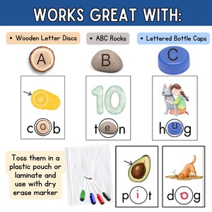 CVC Missing Letter Flashcards | Orton Gillingham Phonics | Homeschool ...