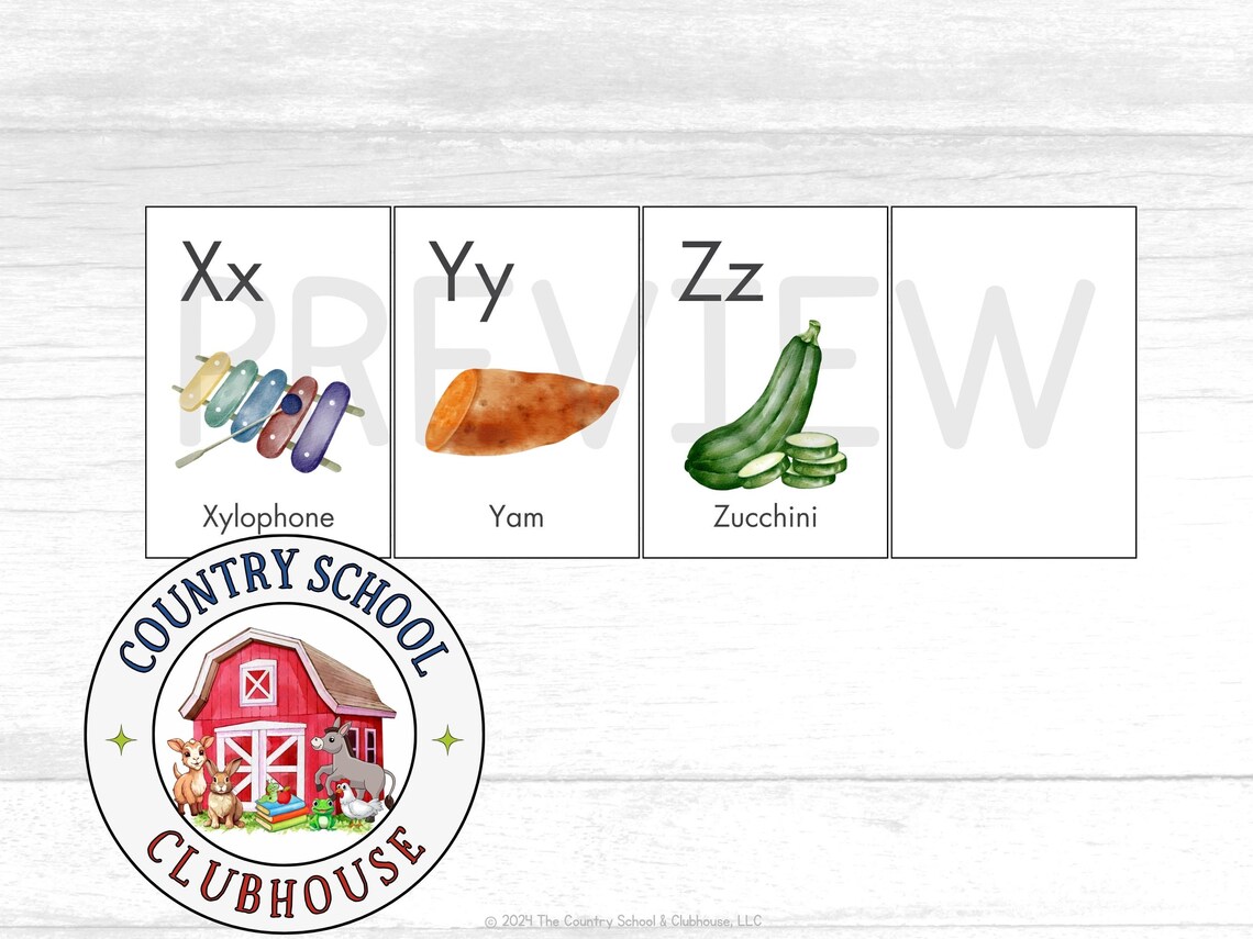 Alphabet ABC Flashcards | Farm Theme | Letter Recognition | Orton ...