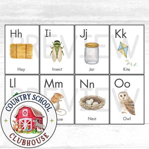 Alphabet ABC Flashcards | Farm Theme | Letter Recognition | Orton ...