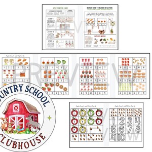 Apple Theme Math BUNDLE | Number Counting 1-20 | Hands-on Math Games ...