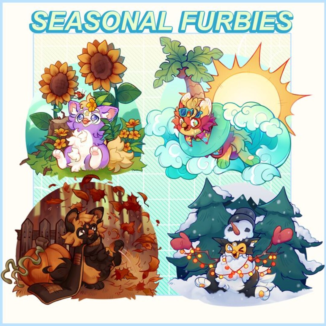 Seasonal Furby Charms & Stickers PRE-ORDER - Etsy