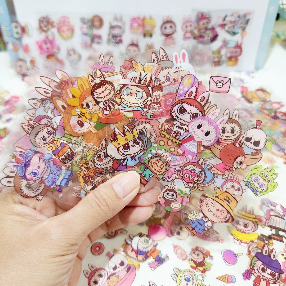 20 Sheets of Labubu Stickers, Kawaii Monster Stickers, Cute and ...