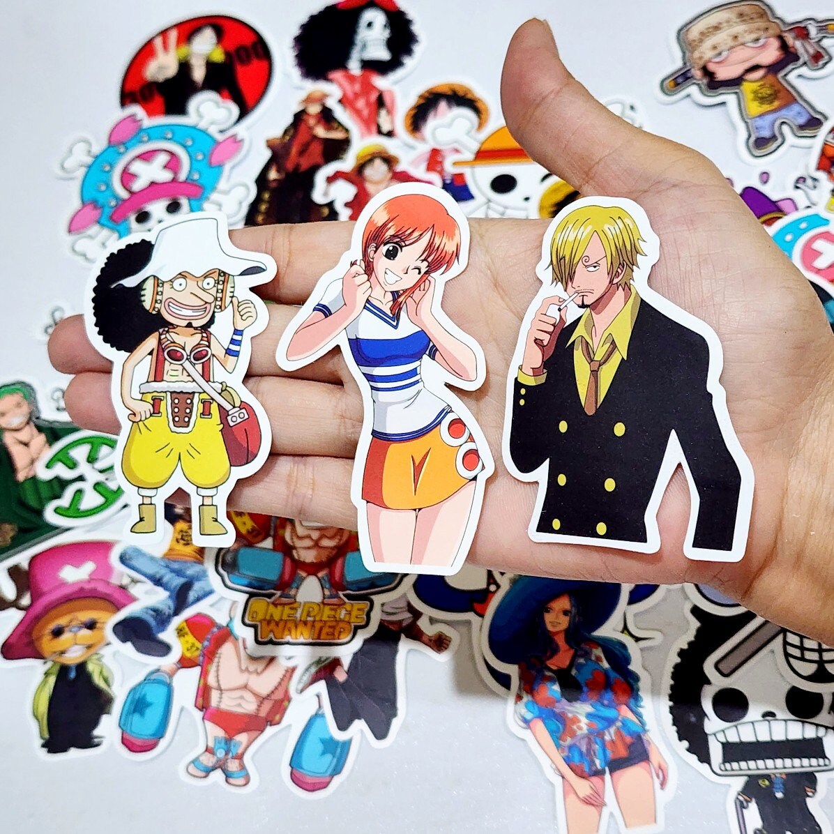 50 Pcs One Piece Luffy Stickers, Japan Anime Stickers, Waterproof Vinyl ...