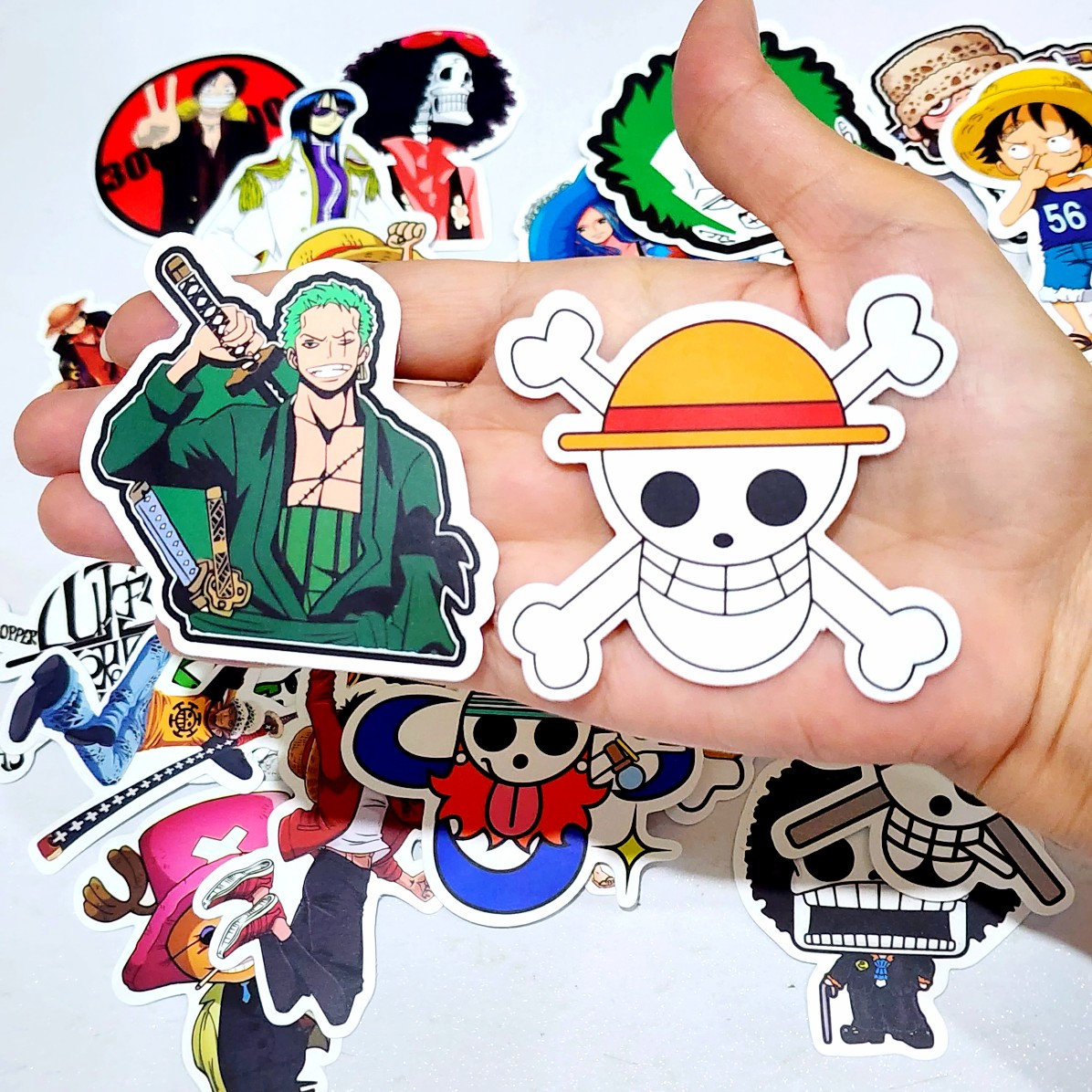 50 Pcs One Piece Luffy Stickers, Japan Anime Stickers, Waterproof Vinyl ...