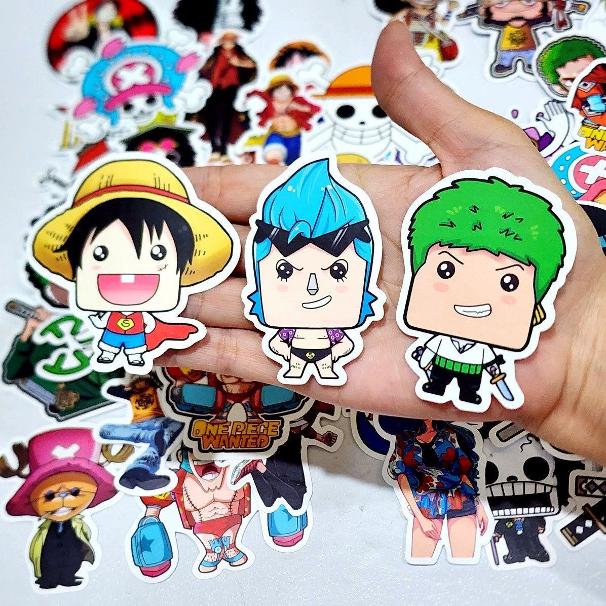 50 Pcs One Piece Luffy Stickers, Japan Anime Stickers, Waterproof Vinyl ...