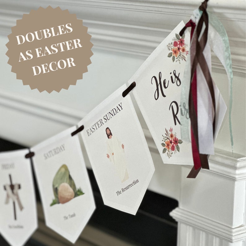 Holy Week Easter Advent Banner | Printable Activity (digital Download ...
