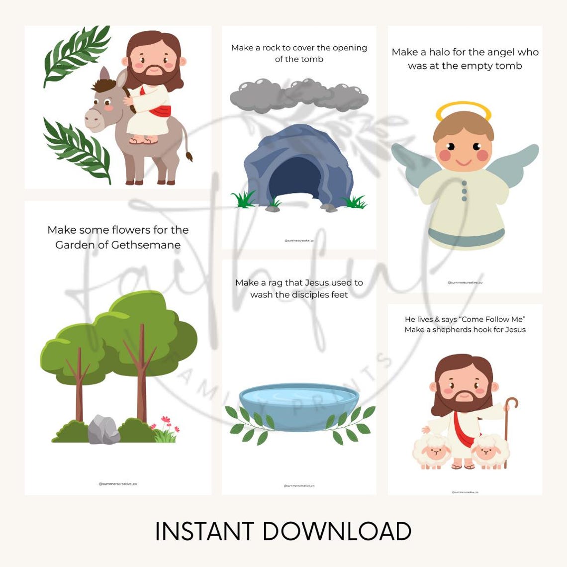 Easter Holy Week Playdoh Mats – Printable Christian Activity for Kids ...