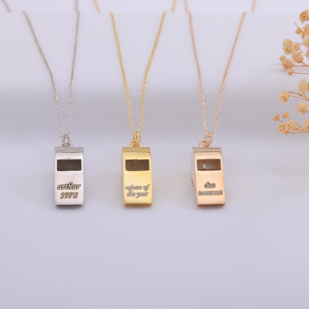 Personalized Whistle, Dainty Coaches Whistle, Engraved Whistle ...