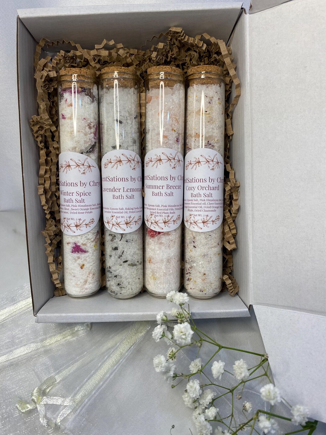 Bath Salt Gift Pack, New England Collection, Winter, Spring, Summer ...