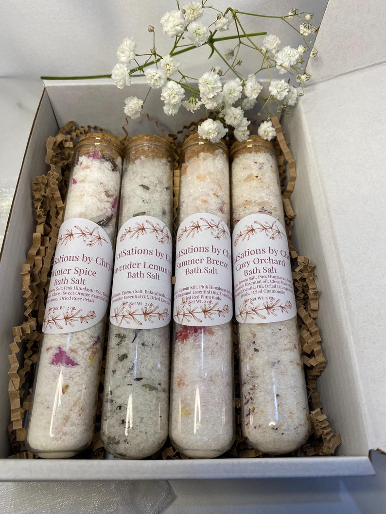 Bath Salt Gift Pack, New England Collection, Winter, Spring, Summer ...