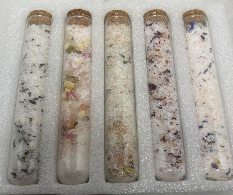 Bath Salt Tubes Bath Soak Favors Custom Labels Gift Sets - Etsy