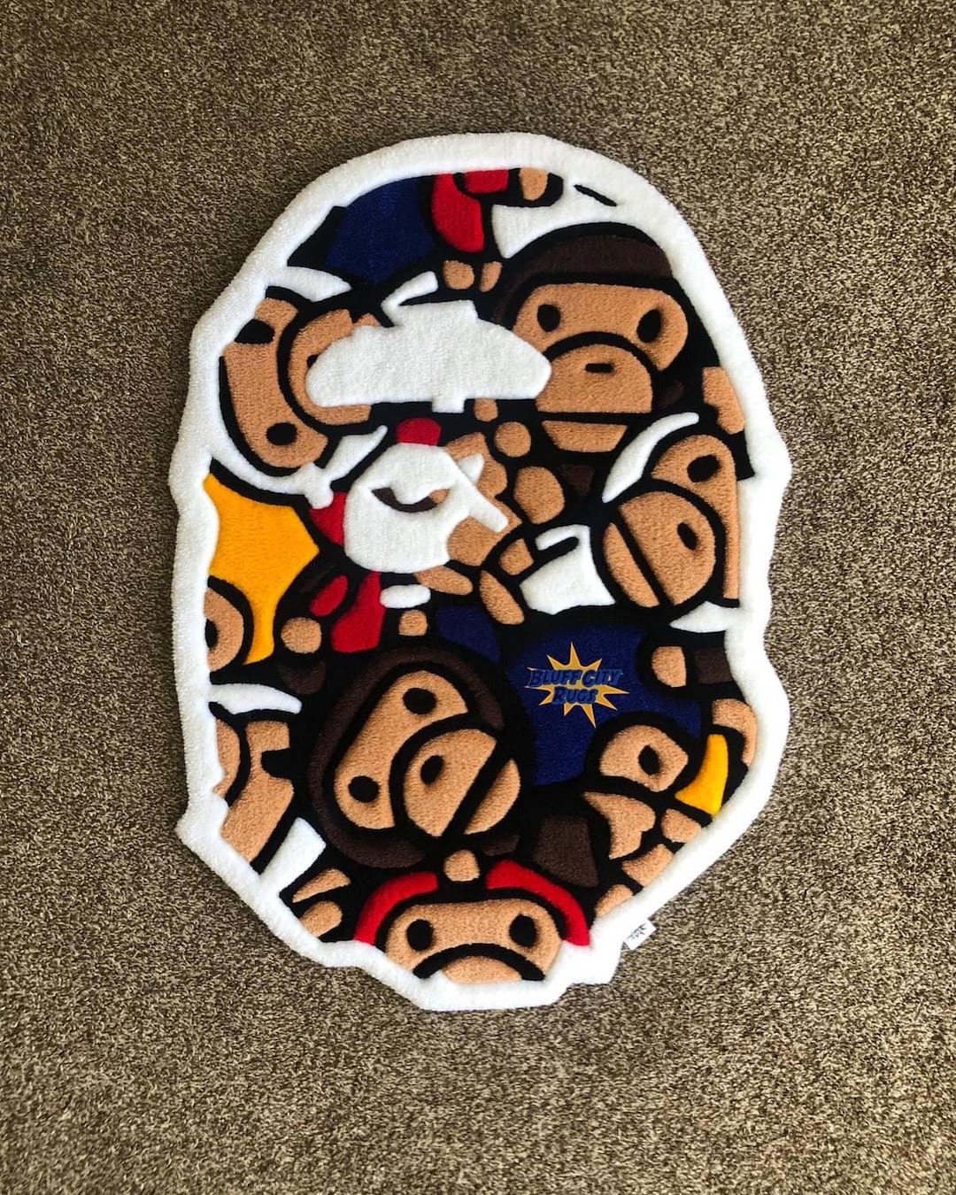 Baby Milo Bape Head Rug - Etsy