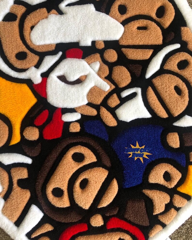 Baby Milo Bape Head Rug - Etsy