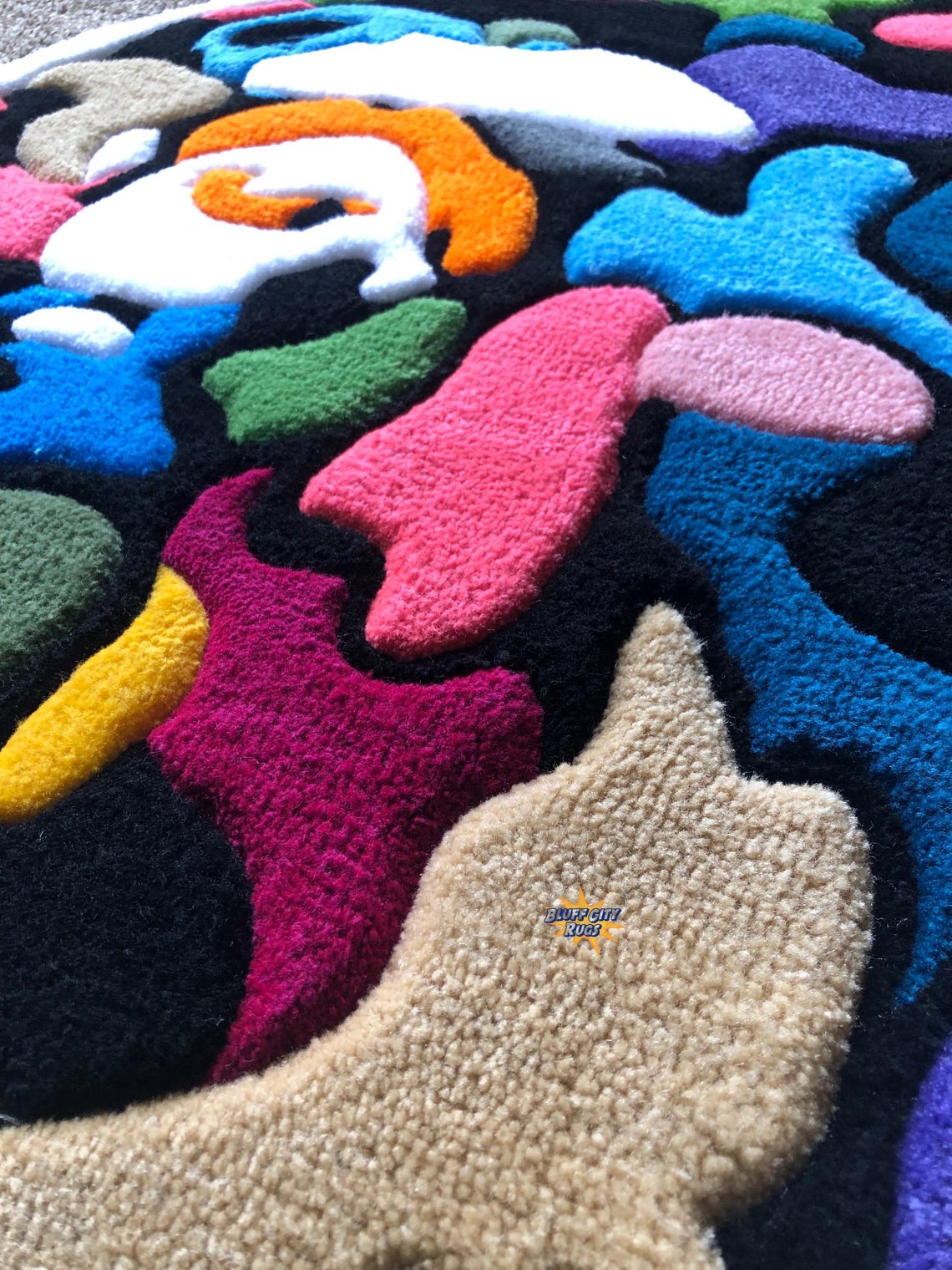 Multicolored Bape Head Rug - Etsy