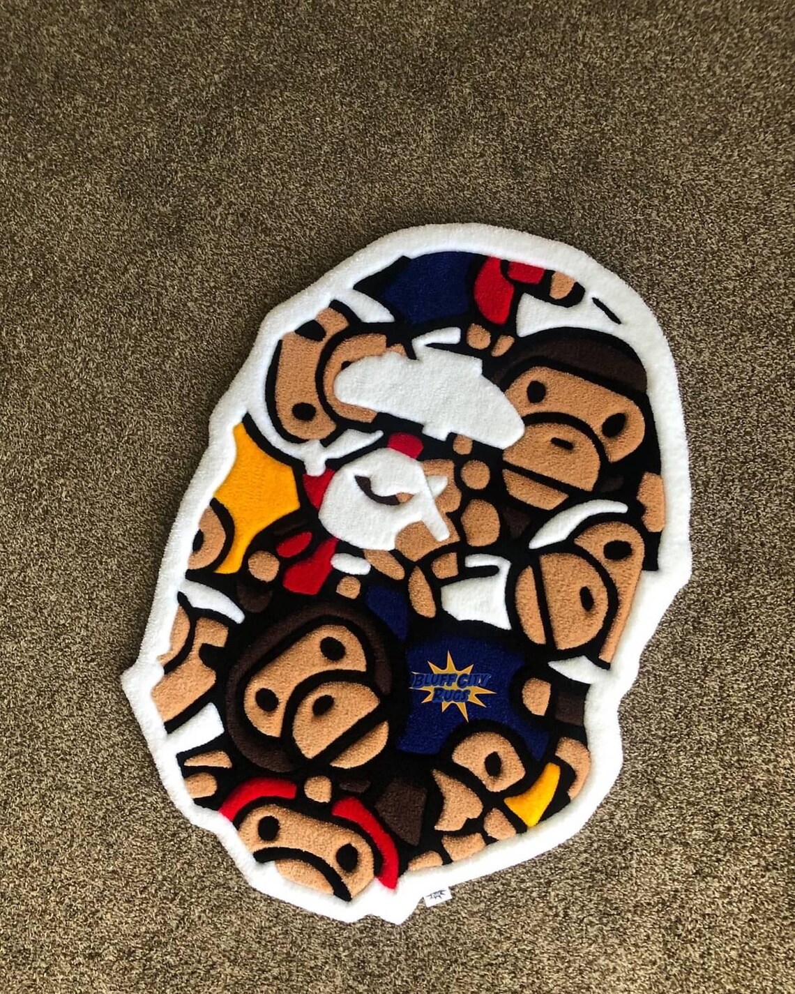 Baby Milo Bape Head Rug - Etsy