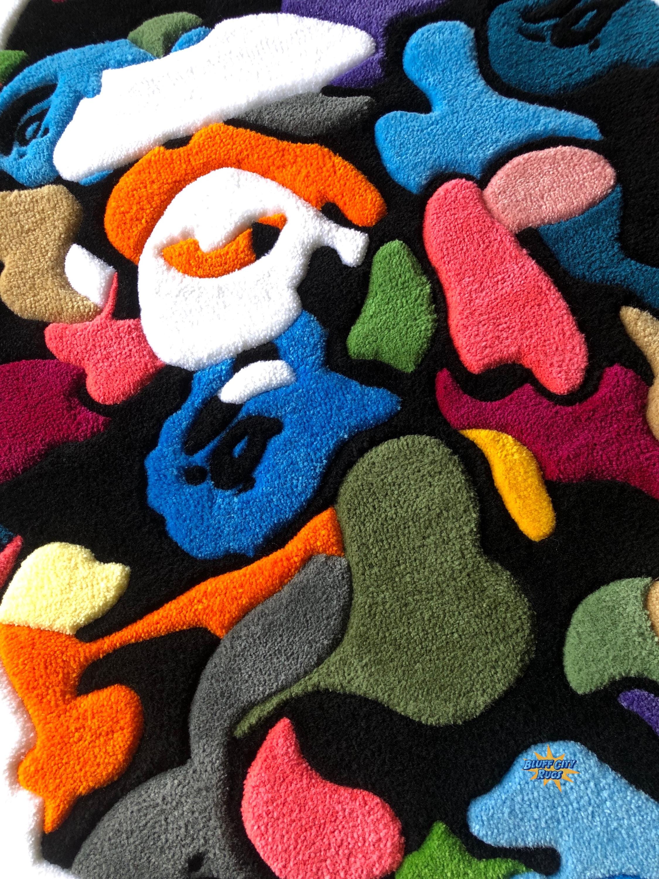 Multicolored Bape Head Rug - Etsy