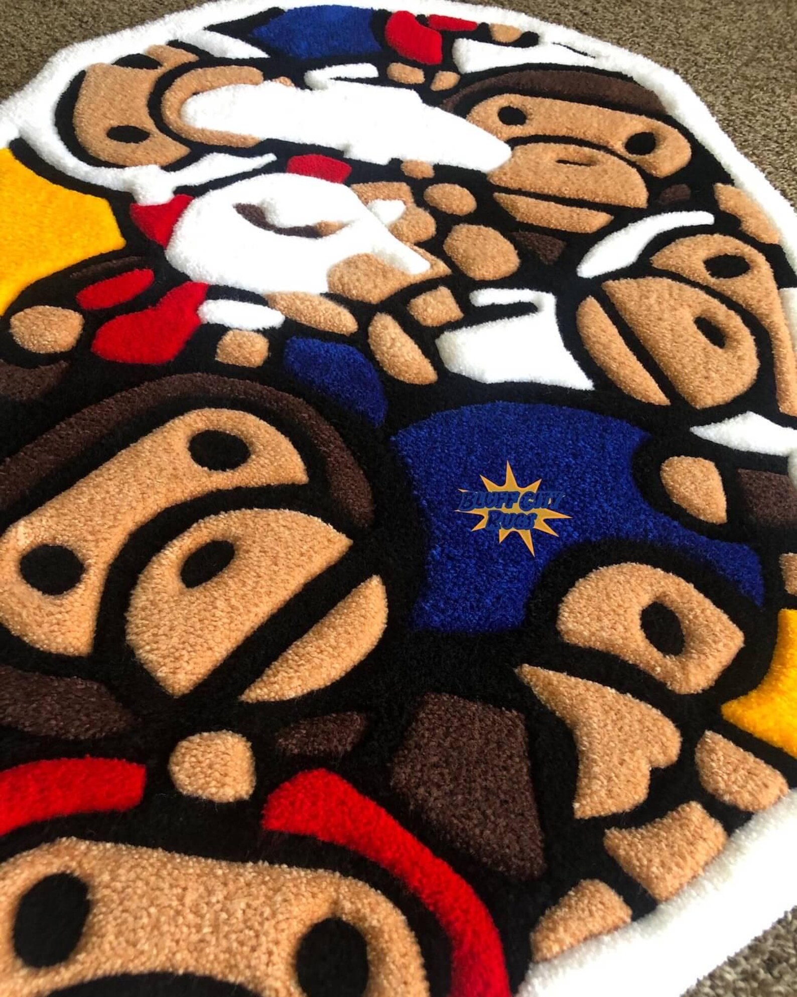 Baby Milo Bape Head Rug - Etsy