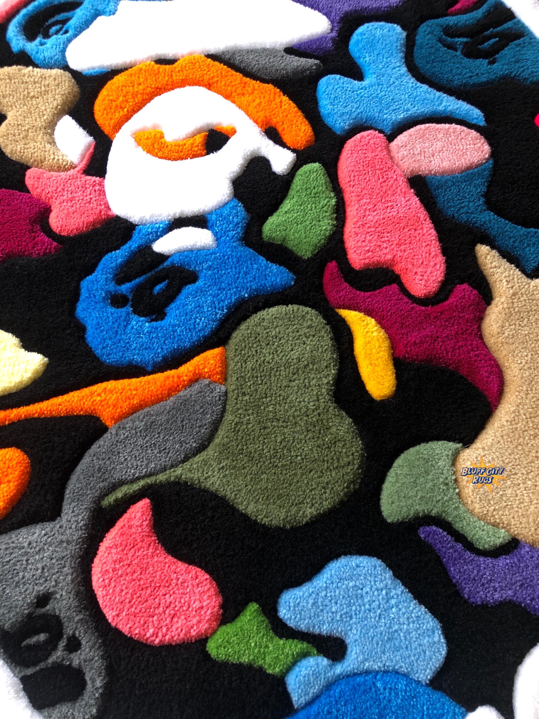 Multicolored Bape Head Rug - Etsy