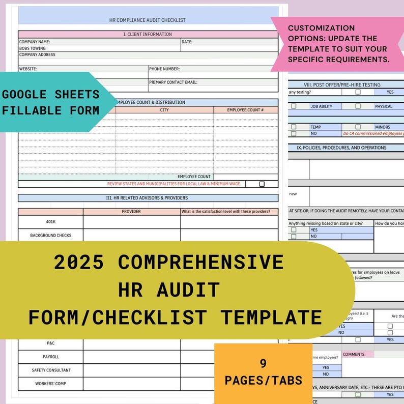 Comprehensive HR Audit Checklist: Essential Template for Internal HR ...