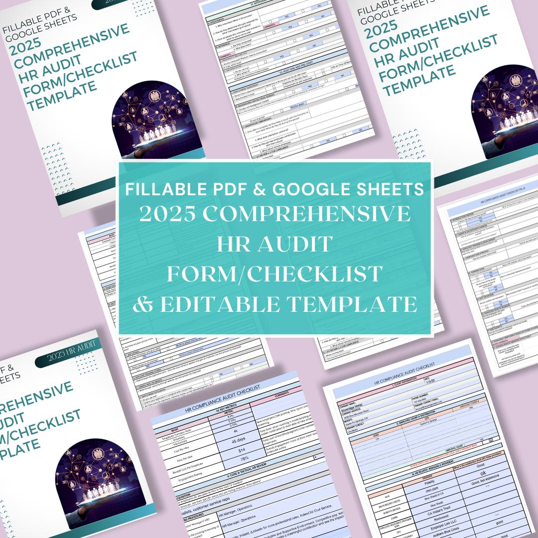 Comprehensive HR Audit Checklist: Essential Template for Internal HR ...