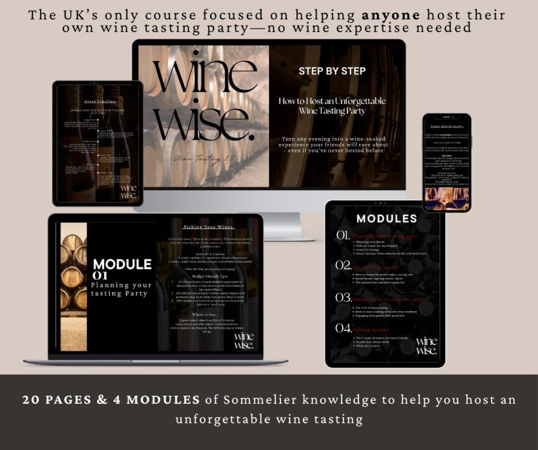 How to Host Your Own Wine Tasting | Digital Course With Step-by-step ...