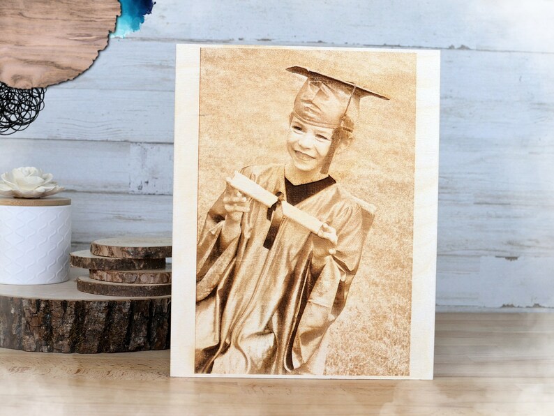 Graduation Laser Engraved Wood Photo, Custom Picture Wall Hanging ...