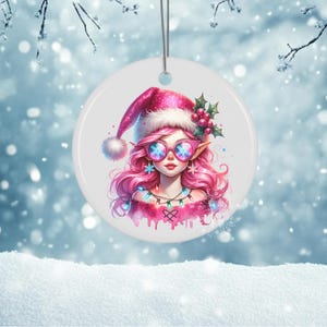 Pink Christmas Elf PNG Sublimation Design, Pink Holiday Elf Clipart ...