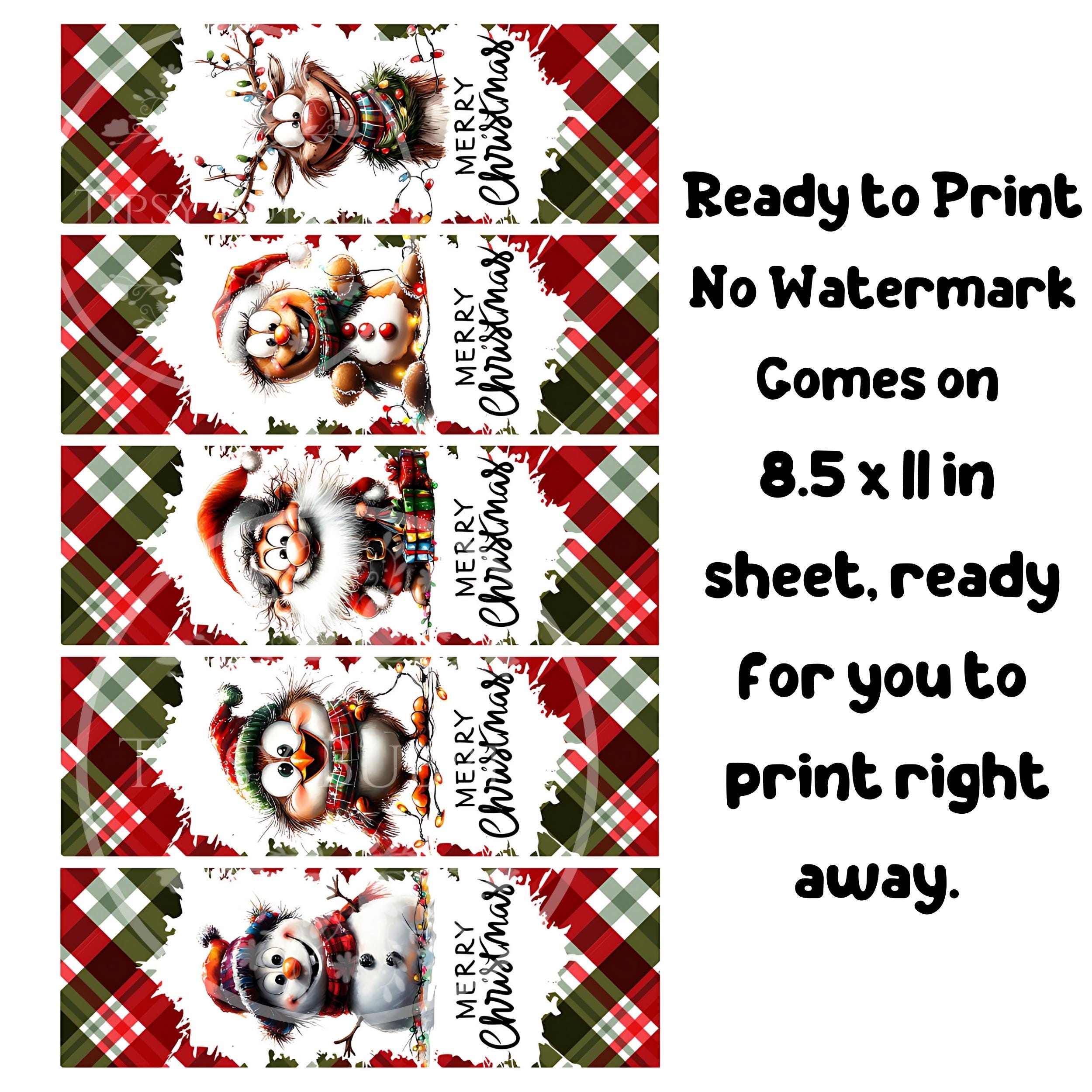 Funny Christmas Bookmark Printables, Quirky Christmas, Christmas ...