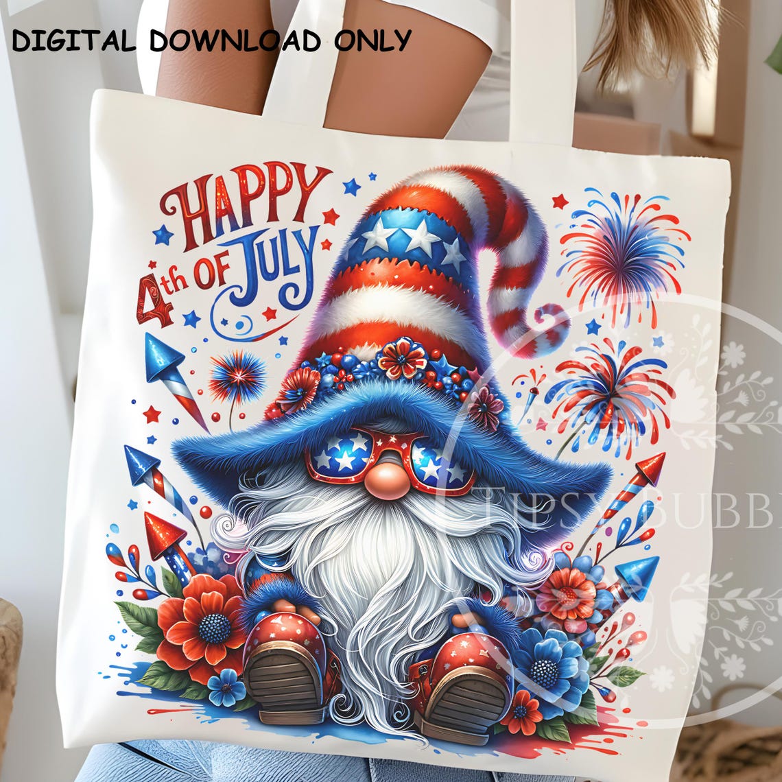 4th of July Gnome PNG Bundle, Watercolor Gnome Clipart, Sublimation ...