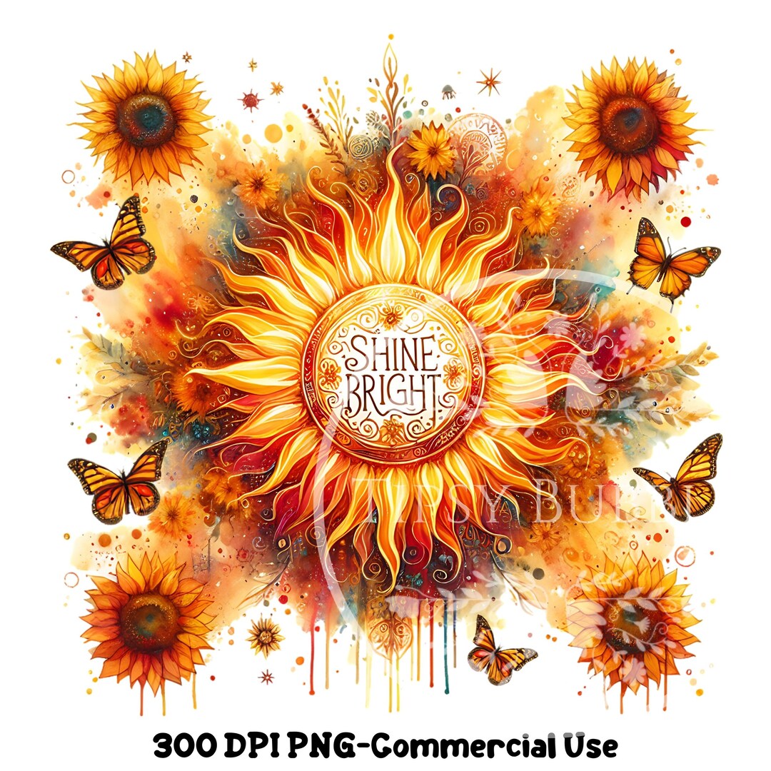 Sunflower PNG Design, Butterfly Clipart, Sunny Flowers, Inspirational ...