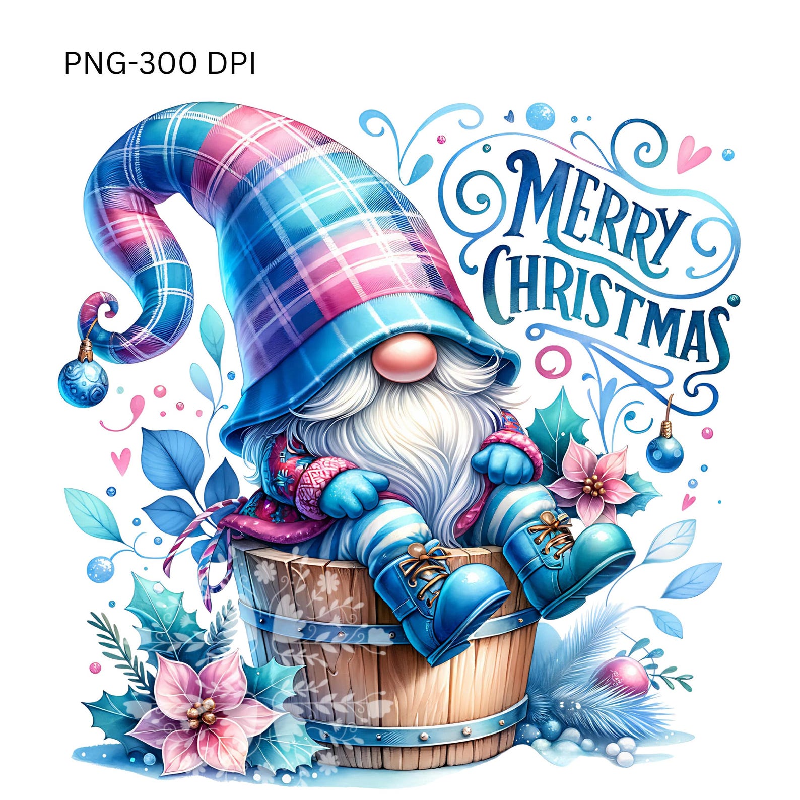 Pastel Christmas Gnome PNG, Holiday Gnome Clipart, Cute Christmas ...