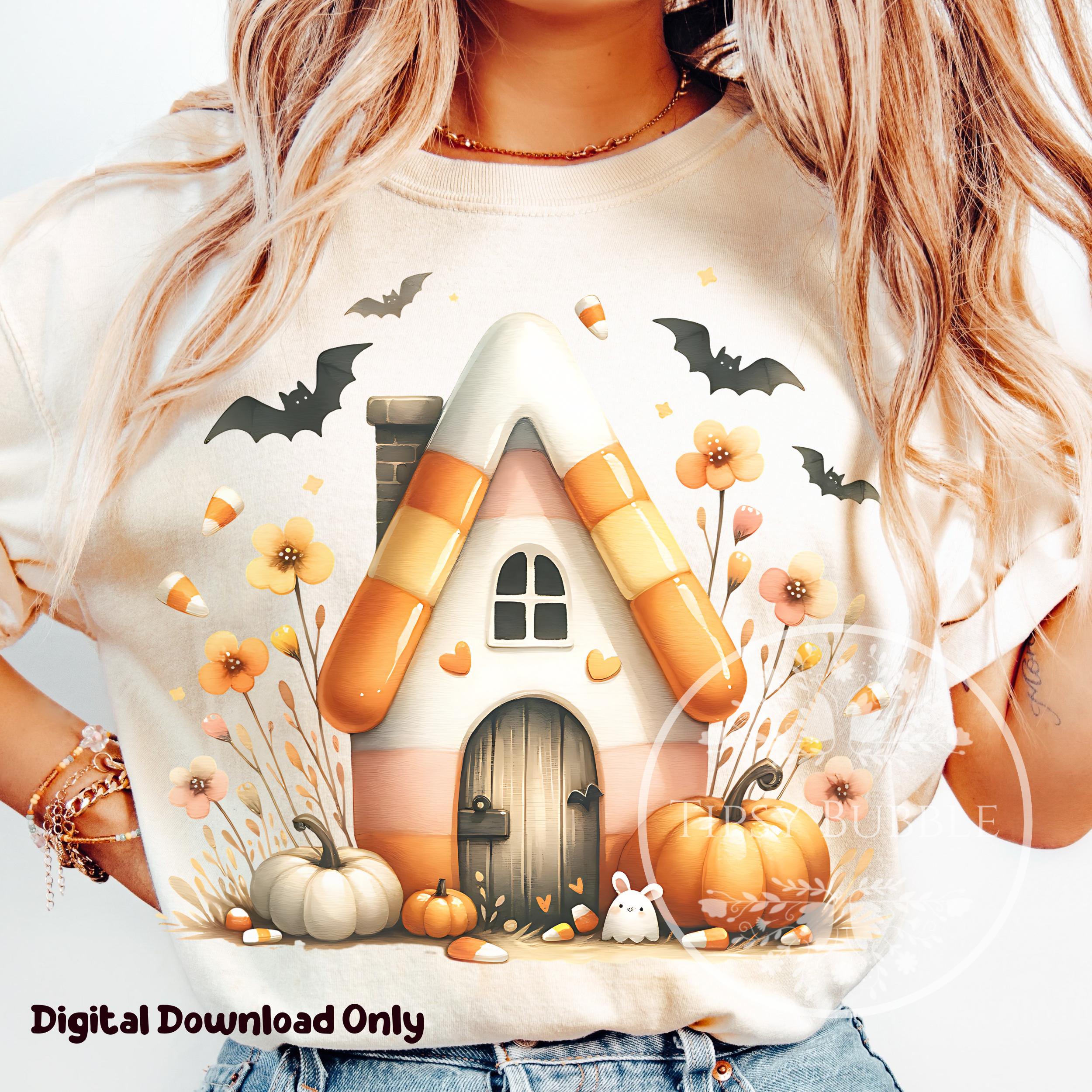Cute Halloween House PNG Bundle, Candy Corn PNG, Pumpkin House PNG ...