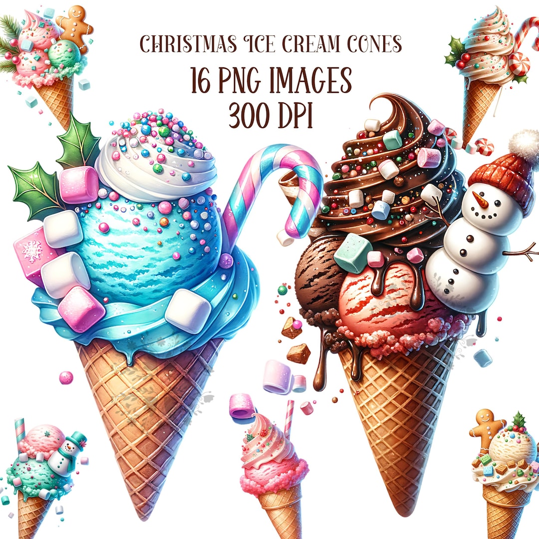 Colorful Christmas Clipart Bundle, Christmas Candy PNG, Holiday ...